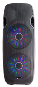 gemini as series professional audio dual 15-inch portable active pa loudspeakers with bluetooth compatibility, mic & line xlr, 1/4", 1/8", rca inputs