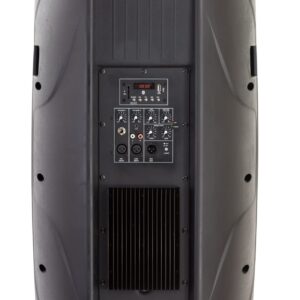 Gemini AS Series Professional Audio Dual 15-inch Portable Active PA Loudspeakers with Bluetooth Compatibility, Mic & Line XLR, 1/4", 1/8", RCA inputs