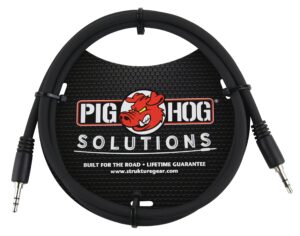 pig hog px-t3503 3.5mm trs instrument cable, 3 feet