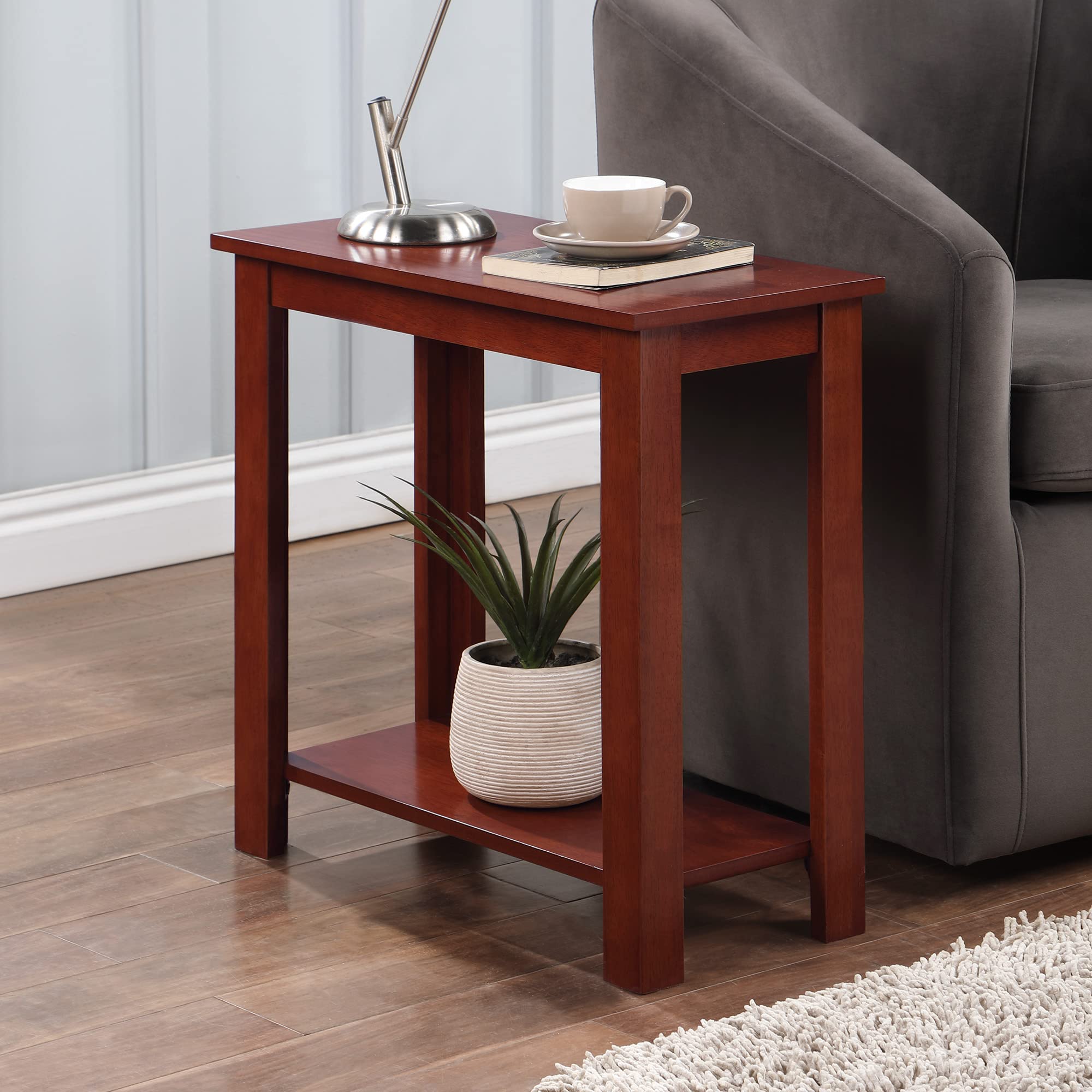 Convenience Concepts Designs2Go Baja Chairside End Table, Mahogany