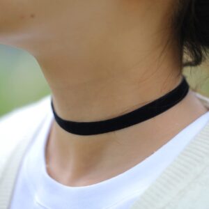 RareLove Classic Black Velvet 10mm Choker Necklace