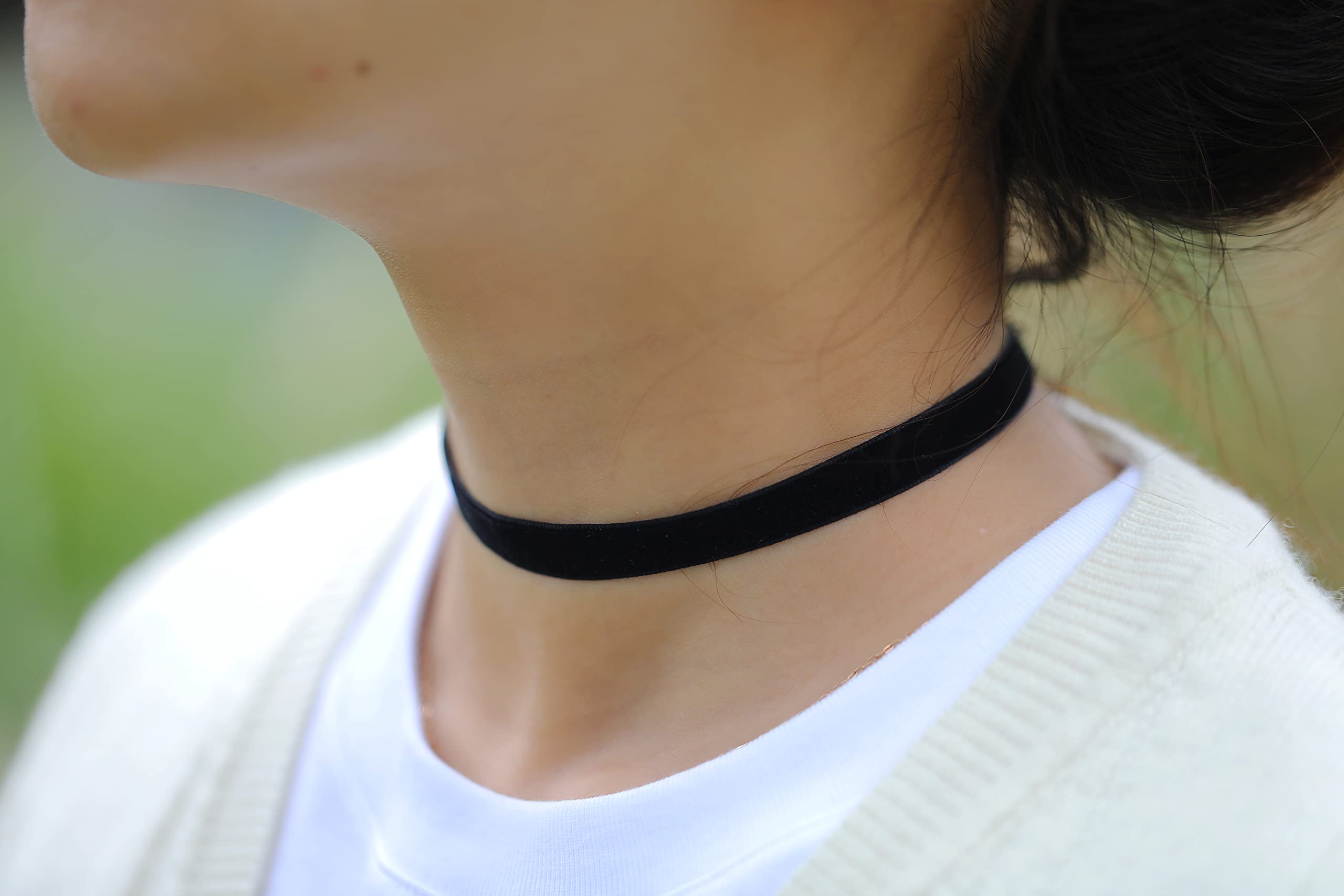 RareLove Classic Black Velvet 10mm Choker Necklace