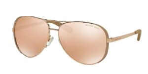 michael kors chealsea womens sunglasses m5004 1017r1 rose gold aviator 59mm