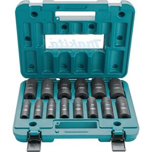 makita a-96372 1/2" drive impact socket set (14 piece)