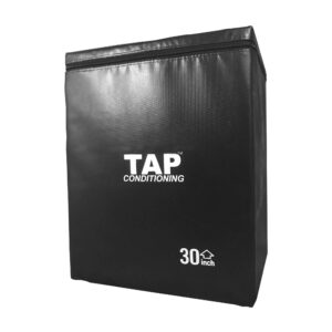 tap 3-in-1 safe jump plyo box, black, 30" x 24" x 20"