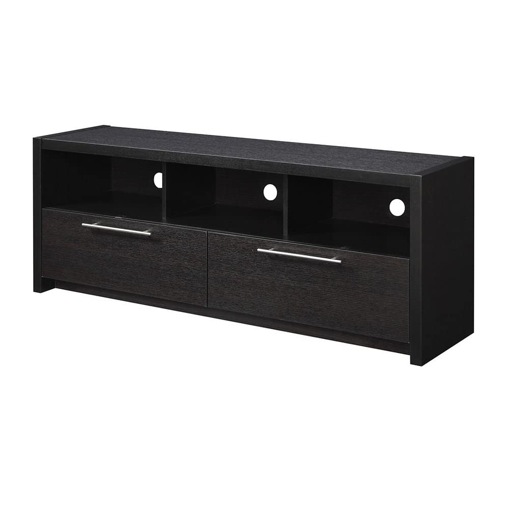 Convenience Concepts Newport Marbella 60 inch TV Stand with Cabinets and Shelves Home_Furniture_and_Decor, Espresso