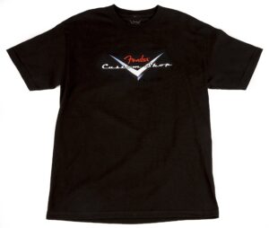 fender custom shop original logo t-shirt - black - small