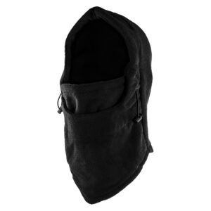 fleece windproof ski face mask balaclavas hood by super z outlet (black),one size