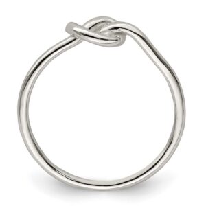 925 Sterling Silver Solid Polished Knot Ring Size 6 Jewelry for Women