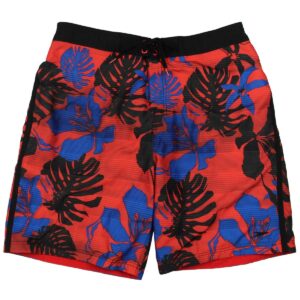 speedo men's gradated floral e-board 21 inch, fiery red, large