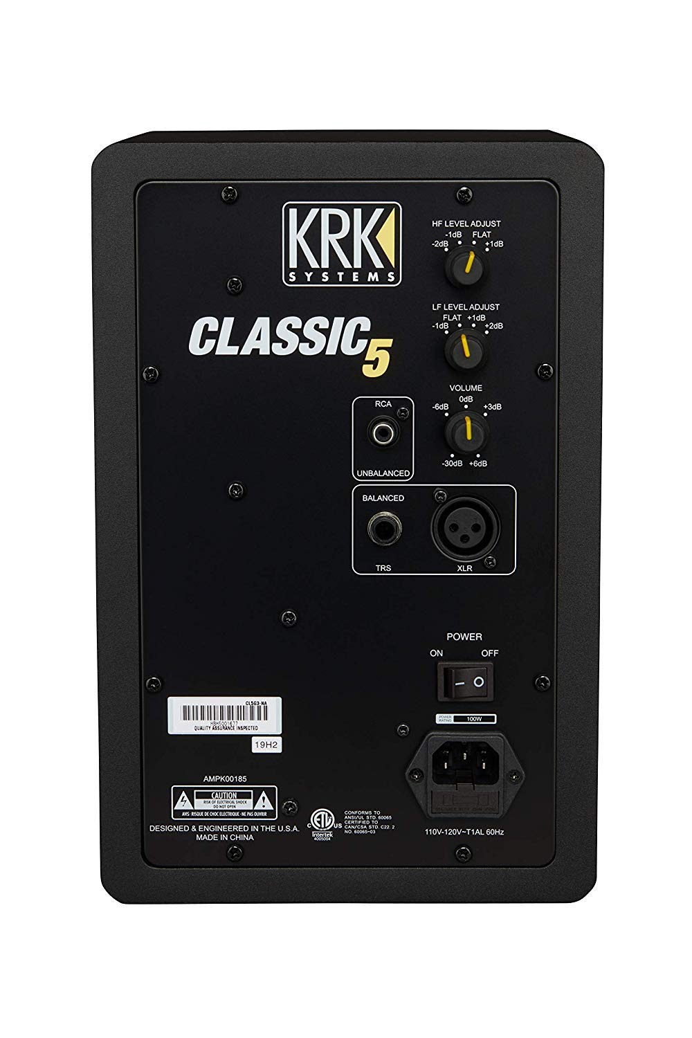 KRK Classic 5 Professional Bi-Amp 5" Powered Studio Monitor (2 Speakers) Pair of XLR Cable + Gravity Phone Holder, Black M