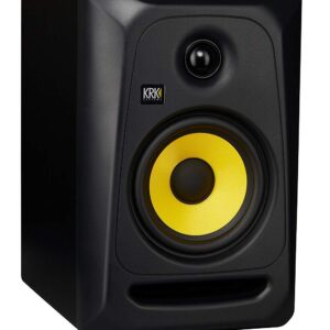 KRK Classic 5 Professional Bi-Amp 5" Powered Studio Monitor (2 Speakers) Pair of XLR Cable + Gravity Phone Holder, Black M