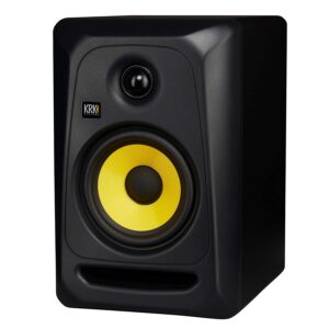 KRK Classic 5 Professional Bi-Amp 5" Powered Studio Monitor (2 Speakers) Pair of XLR Cable + Gravity Phone Holder, Black M