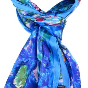 Salutto Women 100% Silk Scarves PaintedLotus Pond Scarf