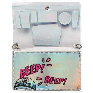 Star Wars Unisex-Adult's R2d2 Clear Envelope Clutch, multi, One size fits most