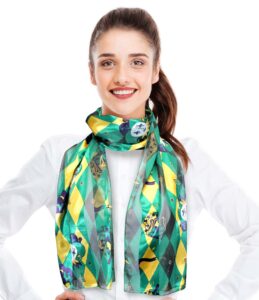 cbc crown mardi gras scarf fleur de lis (mardi gras green)