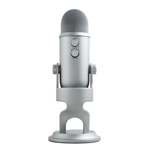 Blue Yeti USB Mic for Recording & Streaming on PC and Mac, 3 Condenser Capsules, 4 Pickup Patterns, Headphone Output and Volume Control, Mic Gain Control, Adjustable Stand, Plug & Play - Space Gray