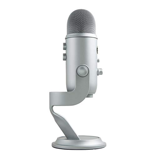 Blue Yeti USB Mic for Recording & Streaming on PC and Mac, 3 Condenser Capsules, 4 Pickup Patterns, Headphone Output and Volume Control, Mic Gain Control, Adjustable Stand, Plug & Play - Space Gray