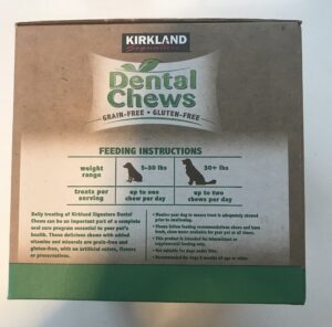 kirkland signature dental chews 72 dog treats, green