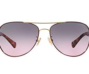 Coach HC7059 Sunglasses, Purple/Gold/Grey Purple Gradient, 58 mm