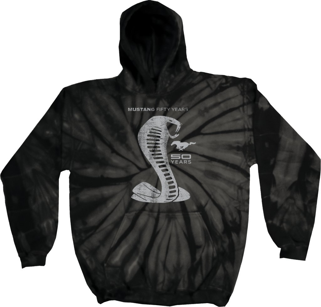 Buy Cool Shirts Mens Ford 50 Years Cobra Tie Dye Hoodie (Medium, Spider Black)