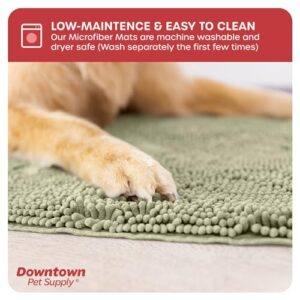 My Doggy Place Microfiber Dog Mat for Muddy Paws, 60" x 36" Oatmeal - Non-Slip, Absorbent and Quick-Drying Dog Paw Cleaning Mat, Washer and Dryer Safe - X-Large/Runner