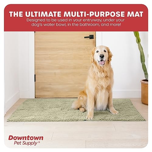 My Doggy Place Microfiber Dog Mat for Muddy Paws, 60" x 36" Oatmeal - Non-Slip, Absorbent and Quick-Drying Dog Paw Cleaning Mat, Washer and Dryer Safe - X-Large/Runner