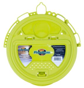 flambeau outdoors 6062bc premium bait bucket lid, easy-access live bait storage accessory, lime green