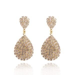 magideal wedding earrings gold plating teardrop dangle earrings