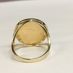 TEX 14k Tri-Color Gold Ring, 1/10oz US American Eagle Coin, Approx 5.4g