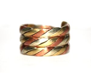 goldenlines adjustable tibetan copper brass healing ring, yoga ring, meditation ring