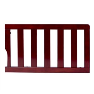 dream on me convertible crib toddler guard rail in espresso, converts cribs to toddler beds, solid wood construction