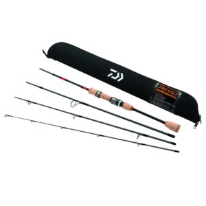 daiwa pso604ulfs-tr presso ultralight pack spinning rod, 6' length, 4piece rod, ultralight power, fast action