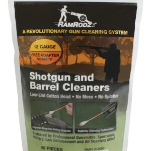 RamRodz 12 Gauge Shotgun and Barrel Cleaners 60Pcs Bag W/Adapter, One Size (12060)