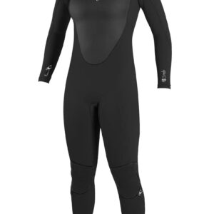 O'Neill Women's Epic 3/2mm Back Zip Full Wetsuit, Black/Black/Black, 8S