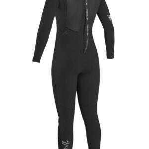 O'Neill Women's Epic 3/2mm Back Zip Full Wetsuit, Black/Black/Black, 8S