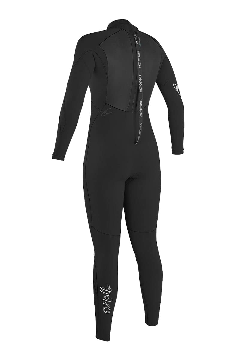 O'Neill Women's Epic 3/2mm Back Zip Full Wetsuit, Black/Black/Black, 8S