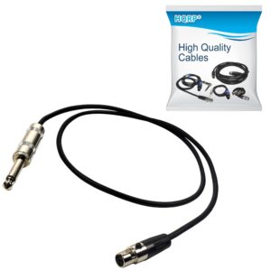 hqrp 4-pin mini connector (ta4f) to 1/4-inch connector instrument cable compatible with shure blx/fp/slx/ulx-s/uhf-r/axient wireless systems