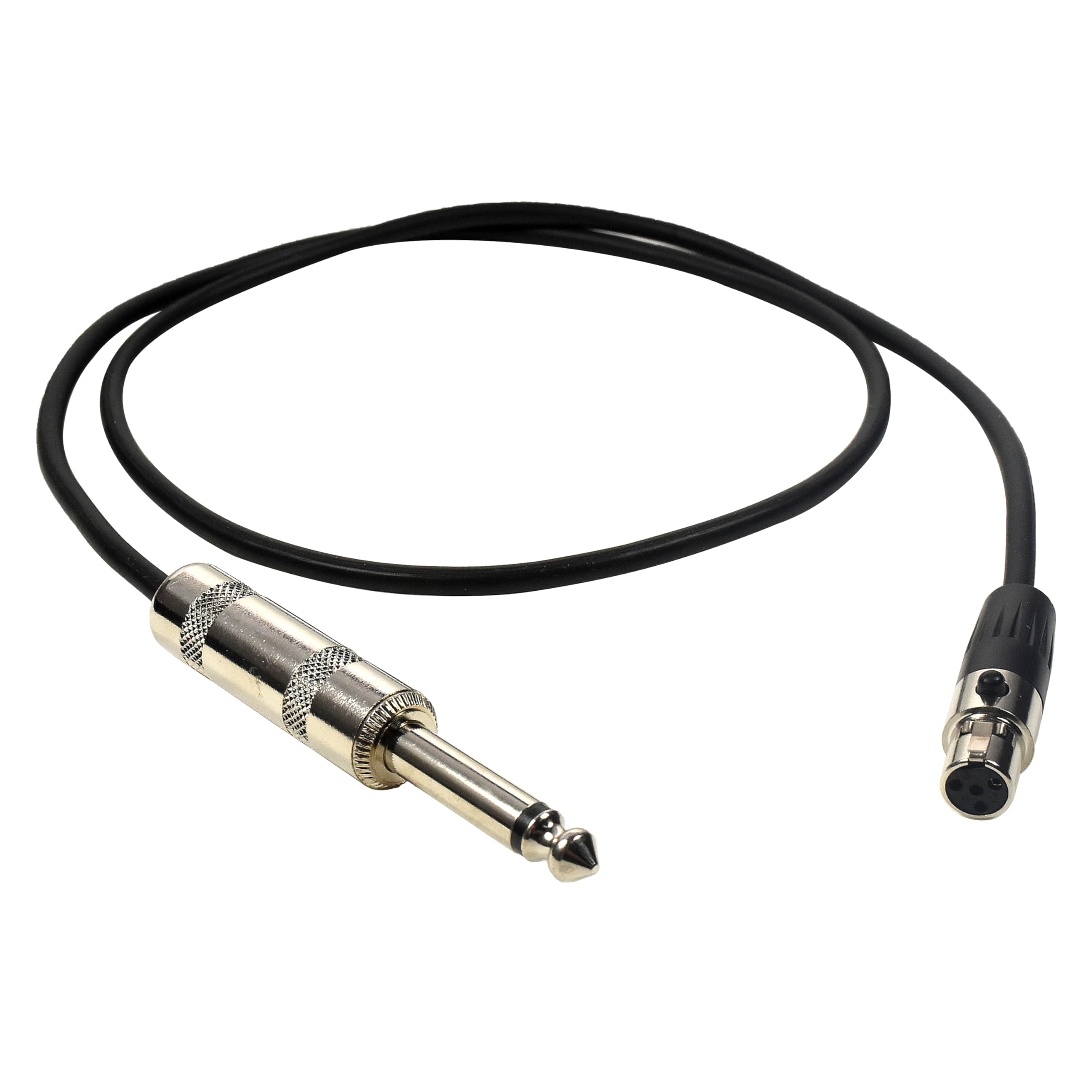 HQRP 4-Pin Mini Connector (TA4F) to 1/4-Inch Connector Instrument Cable Compatible with Shure BLX/FP/SLX/ULX-S/UHF-R/Axient Wireless Systems