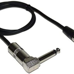 HQRP 4-Pin Mini Connector (TA4F) to Right-Angle 1/4-Inch Connector Instrument Cable compatible with Shure WA304 Replacement