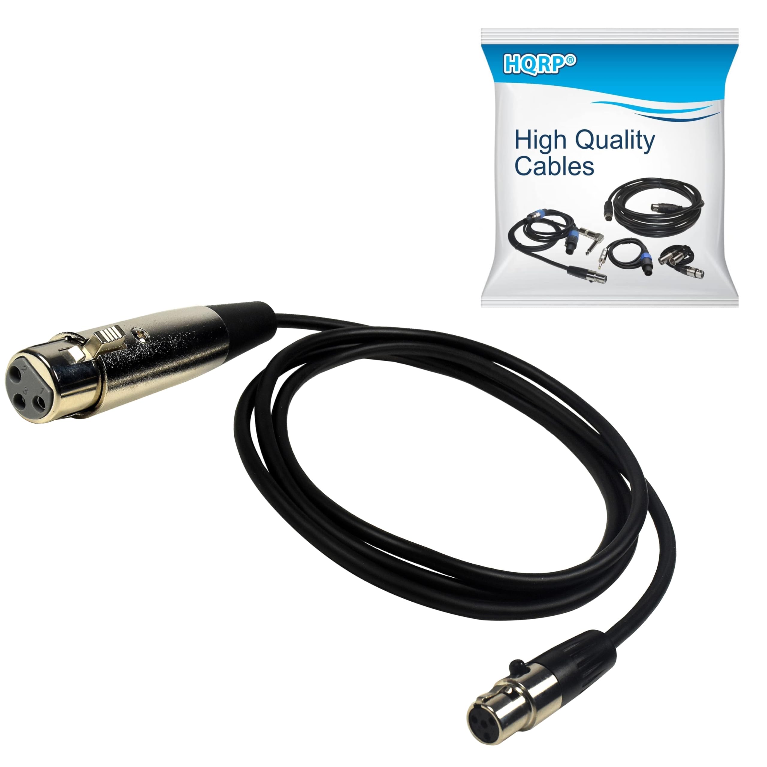 HQRP 4-Pin Mini Connector (TA4F) to XLR(F) Connector Microphone Adapter Cable Replacement for Shure WA310 compatible with Shure PGX-D, GLX-D, QLX-D, ULX-D Digital Wireless Systems