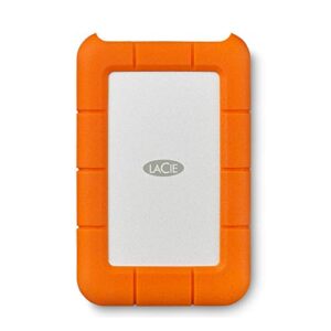 lacie rugged mini 4tb external hard drive portable hdd - usb 3.0 compatible, drop/shock/dust/rain resistant shuttle drive for mac and pc