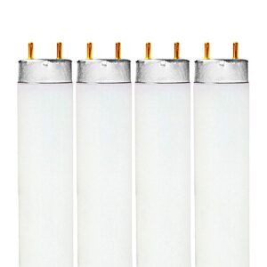 luxrite f32t8/841 32w 48 inch t8 fluorescent tube light bulb, 4100k cool white, 2800 lumens, g13 medium bi-pin base, lr20732, 4-pack