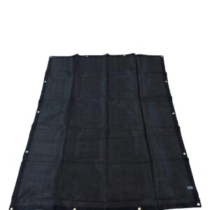 Mytee Products 12'x26' Black 70% Shade Mesh Tarp for Outdoor w/Grommets - 6 Oz Extra Durable Heavy Duty Mesh Tarps for Dump Truck, Rolloff Trucks - Mesh Shade Net Cloth for Sun, Plant, Patio