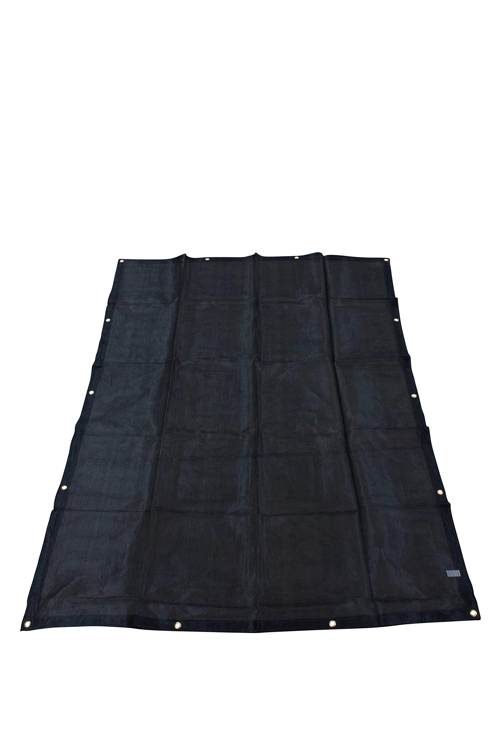 Mytee Products 12'x26' Black 70% Shade Mesh Tarp for Outdoor w/Grommets - 6 Oz Extra Durable Heavy Duty Mesh Tarps for Dump Truck, Rolloff Trucks - Mesh Shade Net Cloth for Sun, Plant, Patio