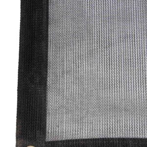 Mytee Products 12'x26' Black 70% Shade Mesh Tarp for Outdoor w/Grommets - 6 Oz Extra Durable Heavy Duty Mesh Tarps for Dump Truck, Rolloff Trucks - Mesh Shade Net Cloth for Sun, Plant, Patio