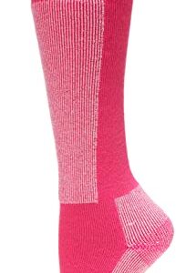 thorlos unisex adult Sl Thin Cushion Over the Calf Skiing Socks, Schuss Pink, Medium US