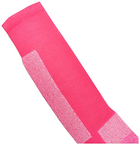 thorlos unisex adult Sl Thin Cushion Over the Calf Skiing Socks, Schuss Pink, Medium US