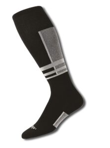 thorlos womens s1tou ultra thin liner over the calf skiing socks, powder white, small us