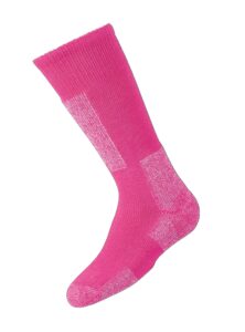 thorlos kids ks snow padded over the calf sock, pink, small